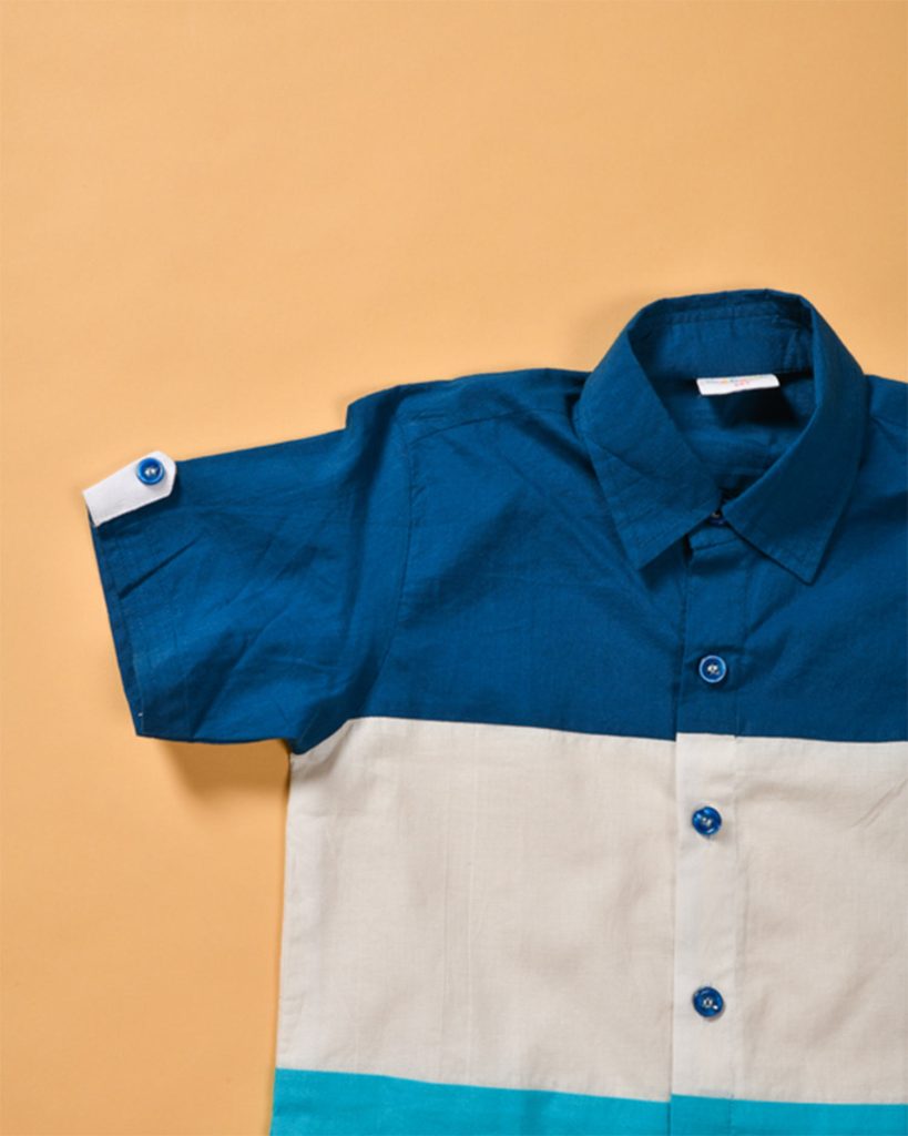 Tri-color half sleeve shirt – Rui batte – Online Store
